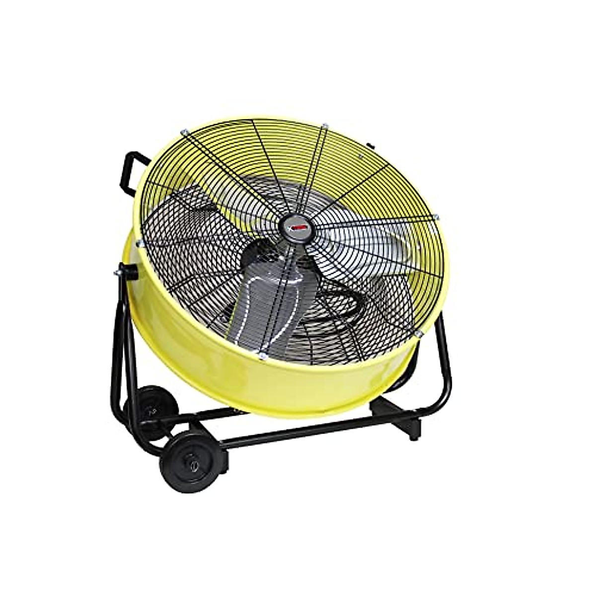 K Tool International 77740; 24 Inch Fan; Heavy Duty Commercial Fan, 2 Speed Motor, Ideal Air Circulator for Greenhouse, Garage, and Patio; Rubber Wheels for Easy Mobility, 6,940 Max CFM, Safety Yellow