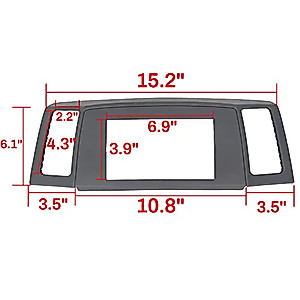 ECOTRIC Double Din Compatible with 2005-2007 Jeep Grand Cherokee with Wiring Harness Antenna Adapter Double Din Navigation Radio Bezel