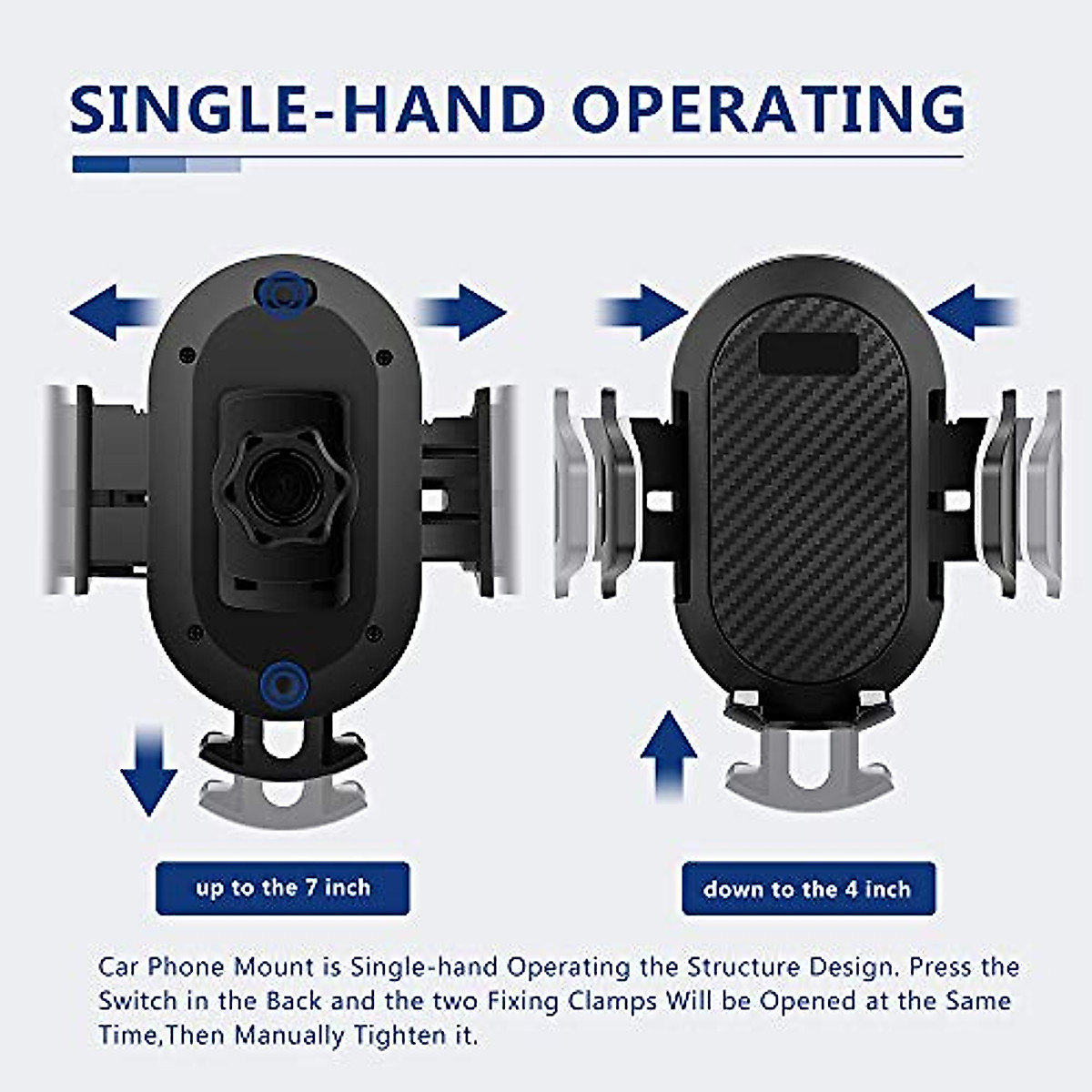 Cell Phone Holder for Car Phone Mount with Suction Cup x-auto 2-in-1,Ultra Stable Phone Stand Strong Grip Dashboard Windshield Air Vent,Upgraded Handsfree Universal,Compatible with All Smartphone