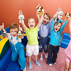 12 Pcs Puppy Stuffed Animal Bulk Small Dog Plush Animals Cute Stuffed Dog Party Favors for Kids Boy Girl Goodie Bag Fillers Carnival Prizes Valentine Birthday Party Gift, 4.7 Inch (Lovely Style)