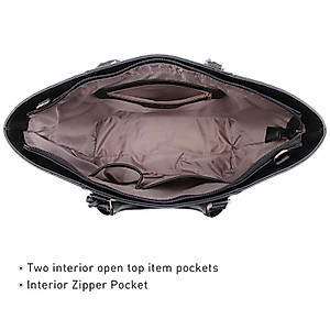 Dasein Satchel Purse Handbag for Women Large Shoulder Work Tote Bag With Matching Wallet