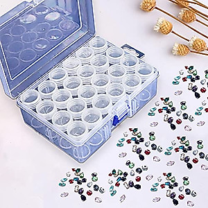Mosichi Bead Organizer,1 Set PP Wide Application Diamond Painting Storage Box Portable Anti-Scratch Nail Art Storage Box Craft Tool 2