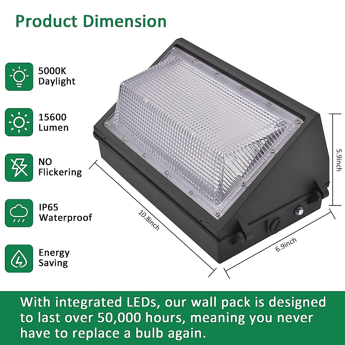 Tesoorda 120W LED Wall Pack Light with Dusk to Dawn Photocell and LED Flood Lights Outdoor, 40W LED Flood Light with Knuckle