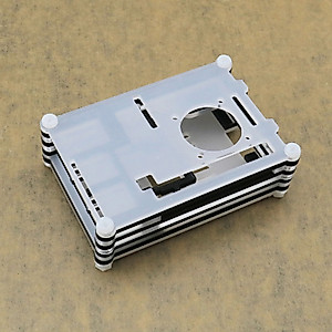 SING F LTD 4 in 1 Professional Case Compatible with Raspberry Pi 3 Model b Pi 2 b Pi b Acrylic Desktop Starter Kit