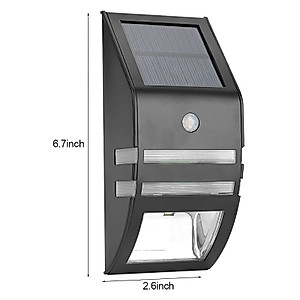 Solar Wall Light, LEDs Light Source Energy Saving Solar Powered Light Heatproof Solar Power Motion Sensor Lamp for Illumination in Outdoor Courtyard (3)