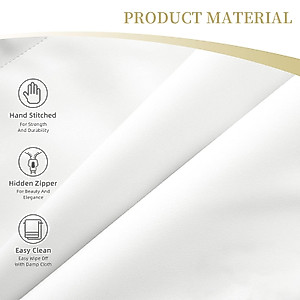 deaokluy 18"x18" Sun Moon and Stars Square Leather Throw Pillow Covers Decorative Holiday Pillow Case for Home Bedroom Couch Sofa Decoration