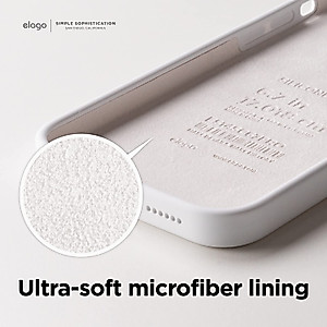 elago Compatible with iPhone 14 Pro Max Case, Liquid Silicone Case, Full Body Protective Cover, Shockproof, Slim Phone Case, Anti-Scratch Soft Microfiber Lining, 6.7 inch (White)