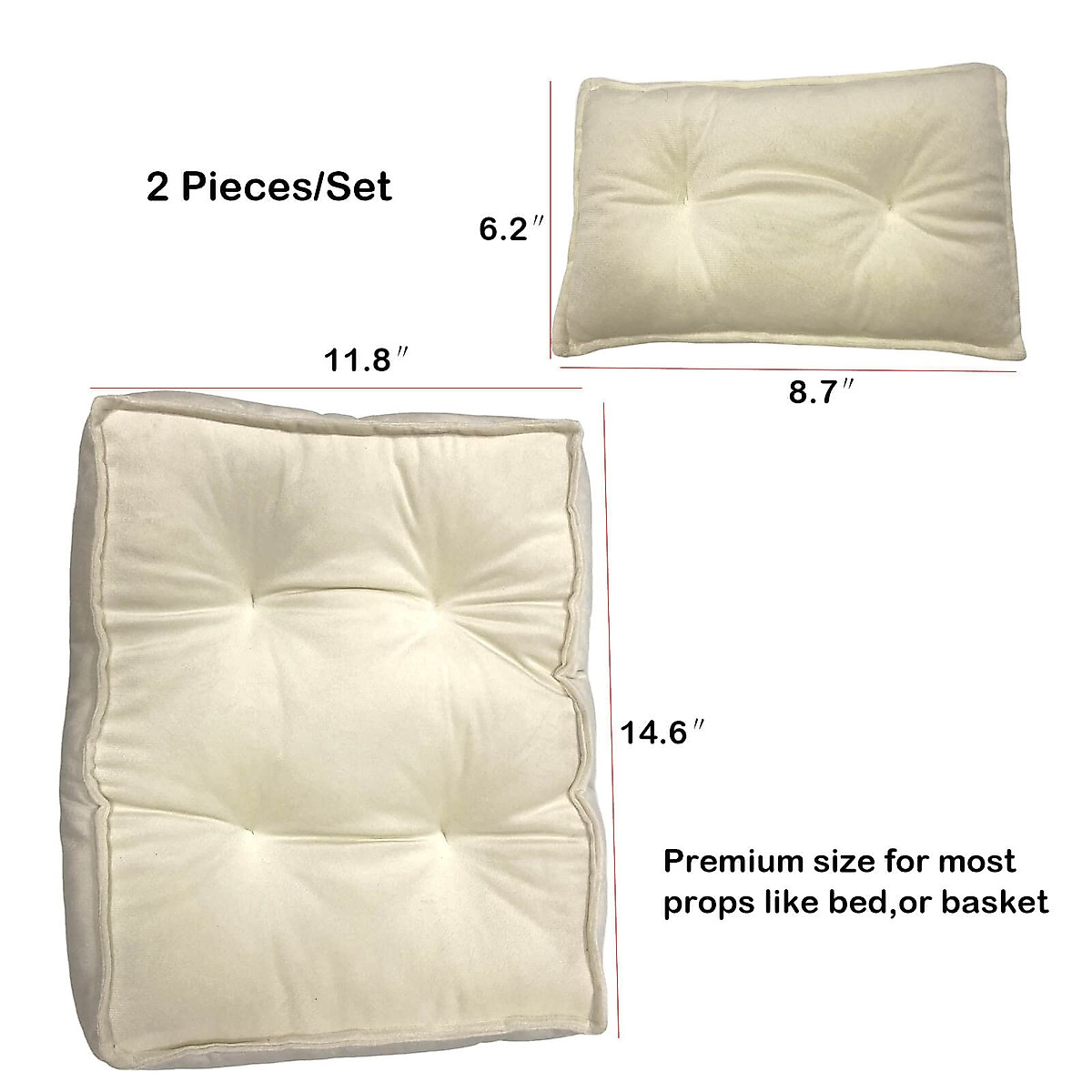 YEPTAME Newborn Photography Props Mini Pillows Baby Pillow for Newborn Photoshoot Posing Pillow Baby Bed Mattress Infant Basket Filler