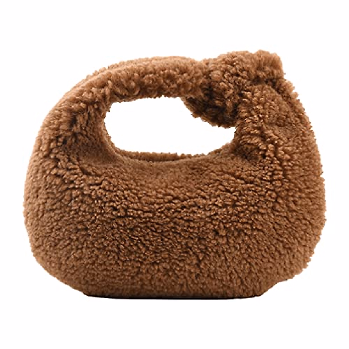 Dumpling Bag Plush Bag Clutch Purses Furry Tote Bag Bag Plush Handbag Storage Bag for Autumn Winter
