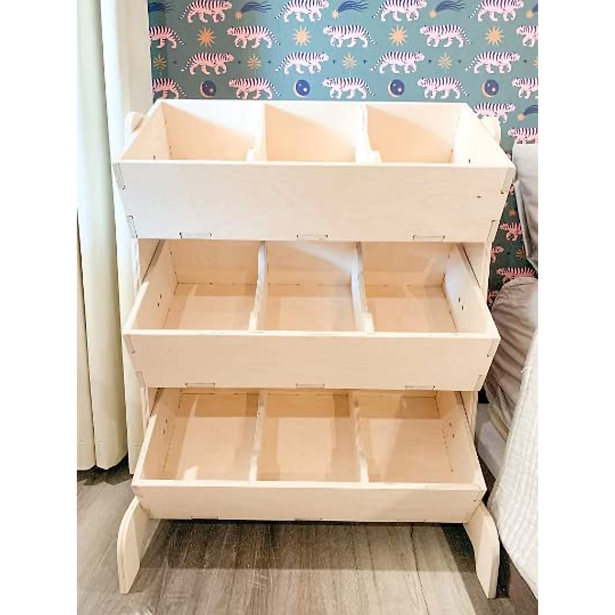 Bush Acres Montessori Organizer – Storage for Toddlers Supplies - Wooden Furniture – Playroom Storage – Playroom Organization