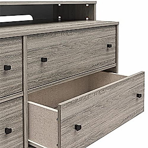 Ameriwood Home Kalissa Media Dresser for TVs up to 50", Gray Oak