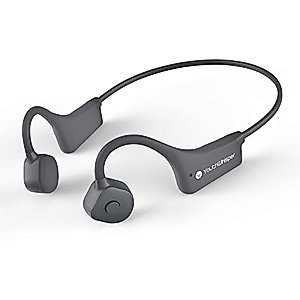 YouthWhisper Bone Conduction Headphones - Bluetooth 5.2 Open Ear Headphones IP67 Waterproof Sport Earphones with Noise-Cancelling Mic - Wireless Bone Conducting Headset for Running Hiking Cycling
