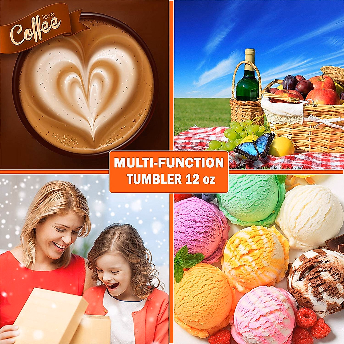 Elephant Gifts for Women-Mothers Day Gifts Unique Birthday Gifts for Her Funny Novelty Wine glass Personalized Present for Girlfriend,Coworkers, Friends Insulated Tumbler 12oz Blue