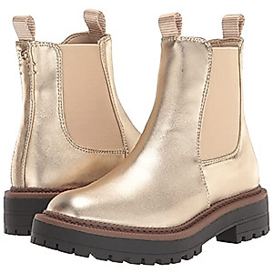 Sam Edelman Girls Laguna Mini Chelsea Boot, Gold Leaf, 2 Big Kid