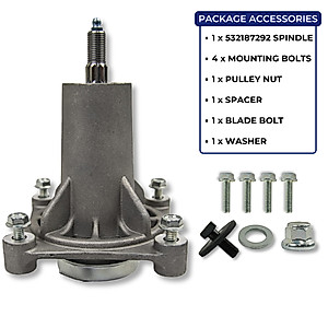 Jeremywell Spindle Assembly Replaces AYP Husqvarna 532192870 Poulan 532187292 Ariens 21546238 46" 48" & 54" 21546238 192870, 187292