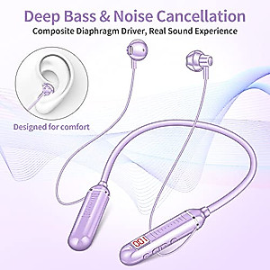 JAKPAK Bluetooth Headphones Neckband for iPhone 13 Pro Max, Wireless Headset Sport 29 Hrs Playtime Noise Cancelling Magnetic Earbuds w/Mic HiFi Stereo Deep Bass Running Headsets for iPhone Samsung