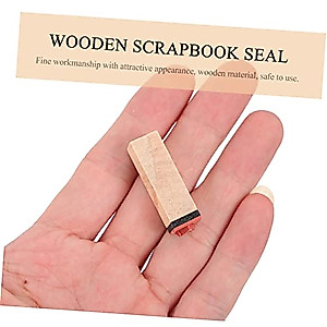 Toyvian 1 Set Diary Wooden Stamp Scrapbook Stamp Hand Account Stamp Decorative Wooden Rubber Stamp Letter Stamp Set Alphabet Stamps for Nativity Set for DIY Craft Stamp