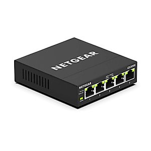 NETGEAR 5 Port Gigabit Ethernet Managed Network Switch (GS305E) - Desktop or Wall Mount, Home Network Hub, Office Ethernet Splitter, Silent Operation