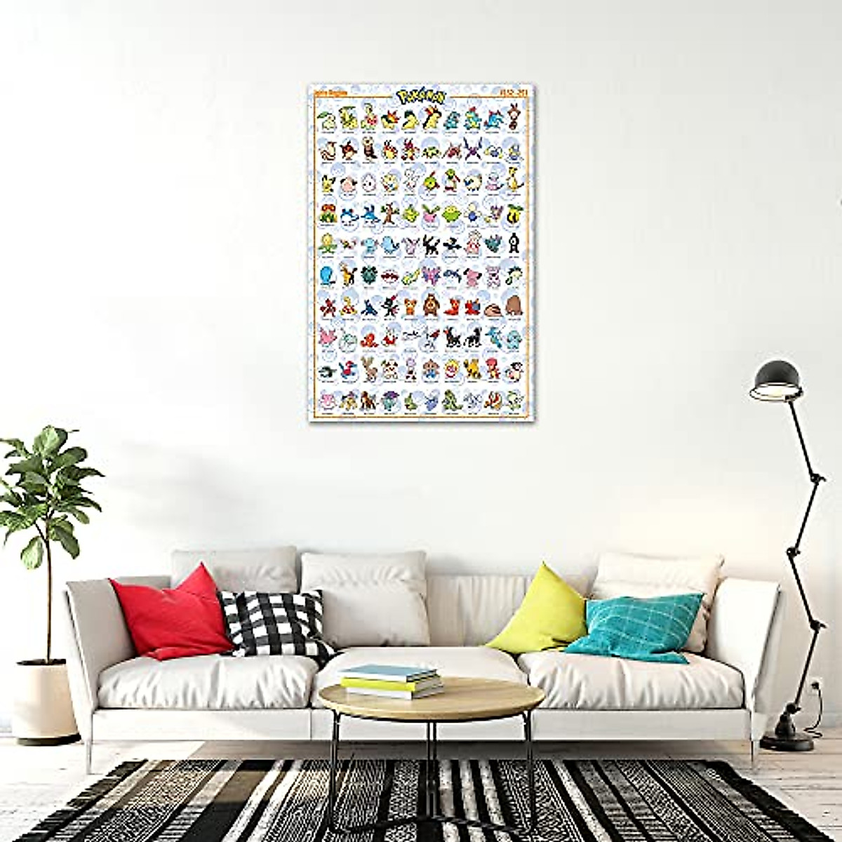 Pokemon - TV Show/Gaming Poster (100 Johto Region Pokemon) (Size: 24" x 36")