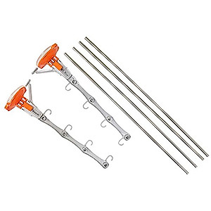 ToolUSA Drying Rack with Stainless Steel Poles and Suction Cup Installation