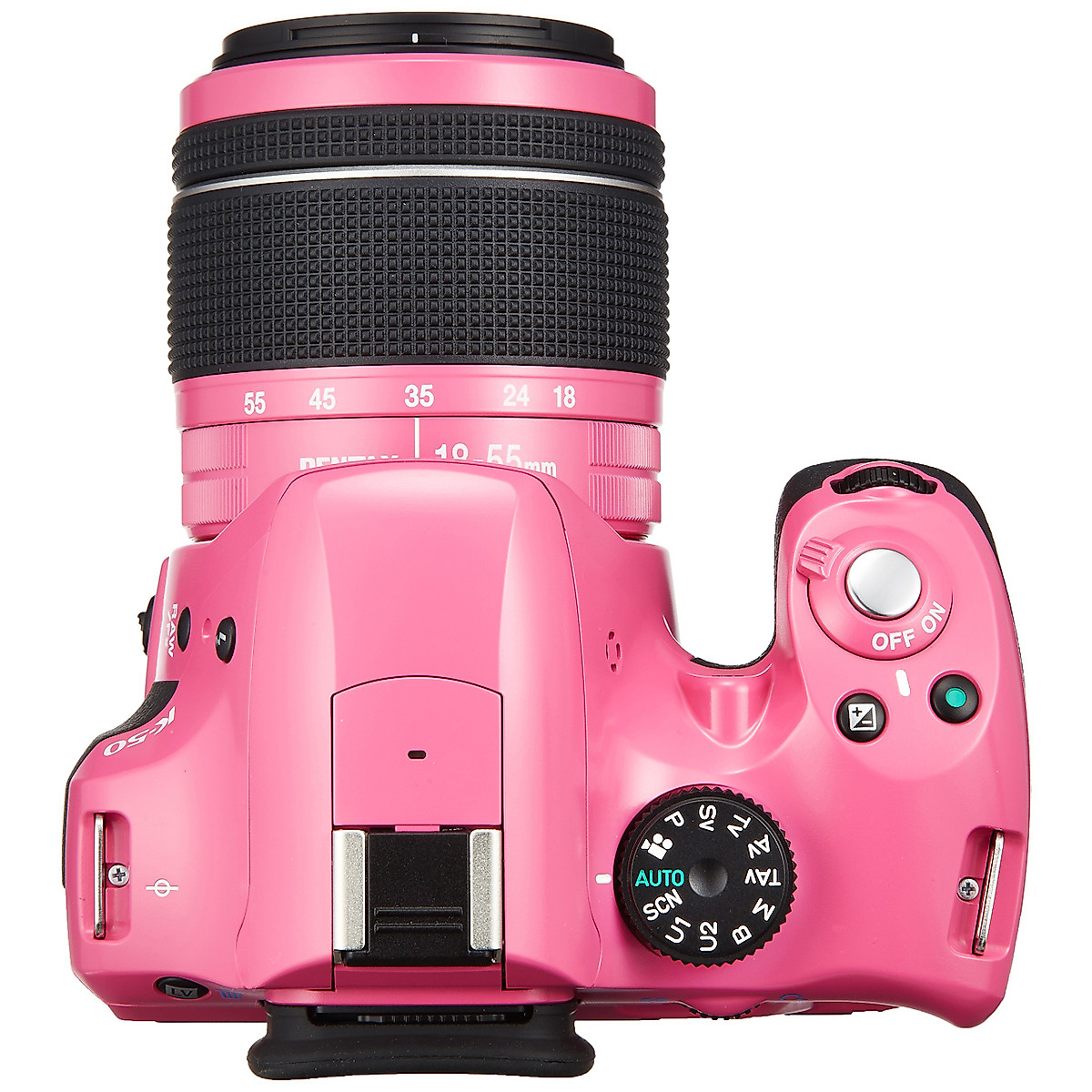 Pentax K-50 16MP Digital SLR Camera Kit with DA L 18-55mm WR f3.5-5.6 and 50-200mm WR Lenses (Pink) - International Version