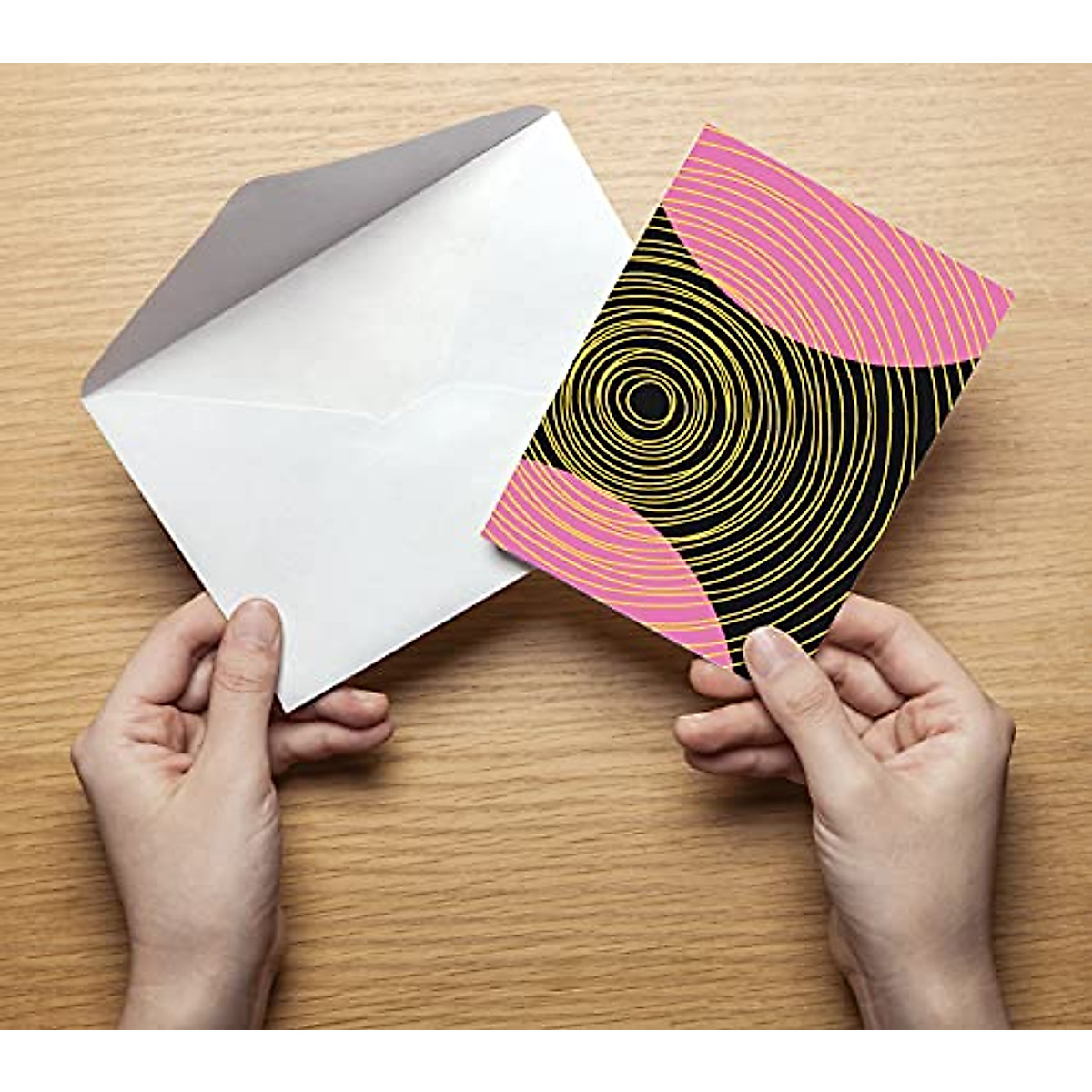 Better Office Products 100-Pack All Occasion Greeting Cards, Modern Art Designs, Assorted Blank Note Cards, 4 x 6 inch, 6 Exclusive Abstract Designs, Blank Inside, with Envelopes