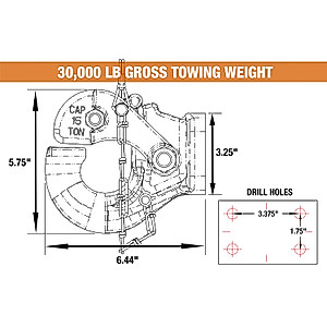 Buyers Products (PH15) 15-Ton Capacity Forged Pintle Hook