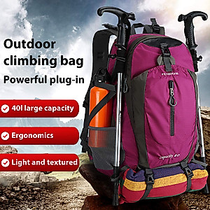 FENGDONG 40L Waterproof Lightweight Outdoor Daypack Hiking,Camping,Travel Backpack for Women Men Pink