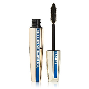 L’Oreal Paris Makeup Voluminous Million Lashes Mascara, Volumizing Collagen Infused Eye Makeup, Amplifying Mascara Brush, Waterproof, Blackest Black, 0.32 Fl Oz., 1 Count