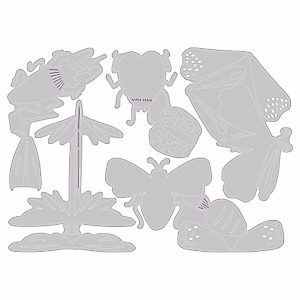 Sizzix Thinlits Die Set 5PK Funky Insects by Tim Holtz, 665364, Multicolor