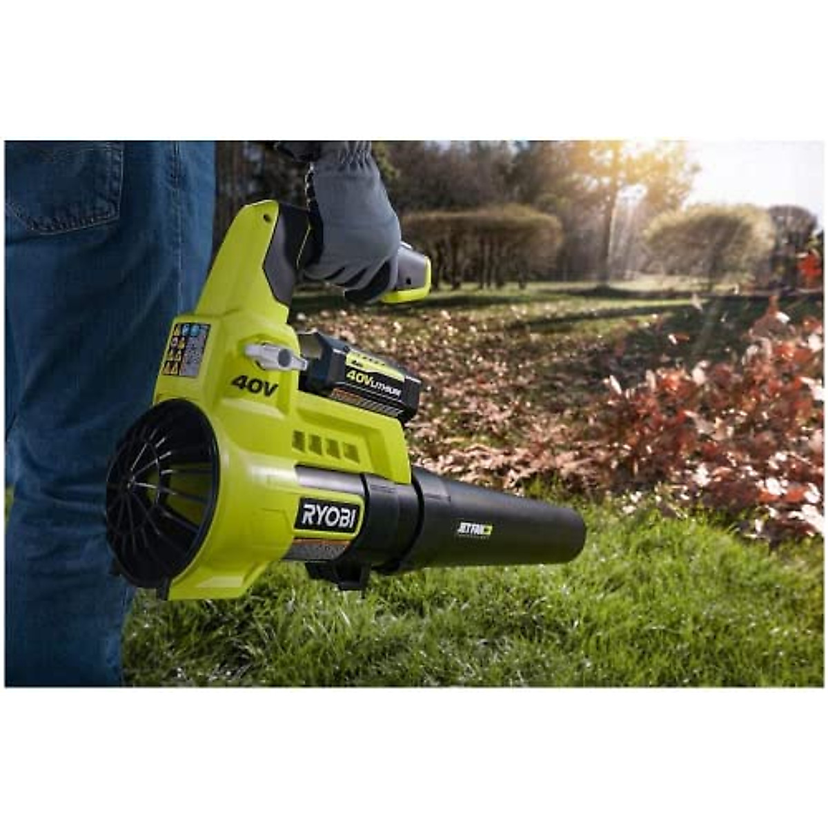 Lawn Care Bundle RYOBI 110 MPH 525 CFM 40-Volt Lithium-Ion Cordless Variable-Speed Jet Fan Bare Tool Leaf Blower, Battery and Charger Not Included (Bulk Packaged)