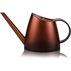 Kailemei Watering Can，Plastic Watering can Indoor Bonsai Plant Watering Long Spout Pot 40oz 1.4L 1/3 Gallon Small Modern Translucent Indoor and Outdoor Multicolor Watering Can(Tea red)