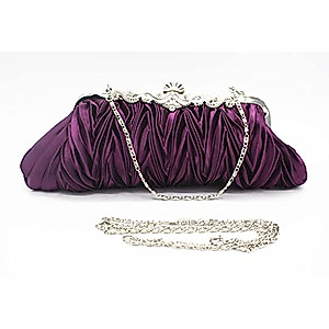 Geometry Suede Prom Cocktail Party Wedding Engagement Evening Bag Purse Clutch Pouch 10.64' x 4.73' x 1.58'(Purple)