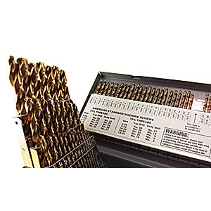 Drill Hog 115 Pc Drill Bit Set Cobalt M42 Fractional Letter Number