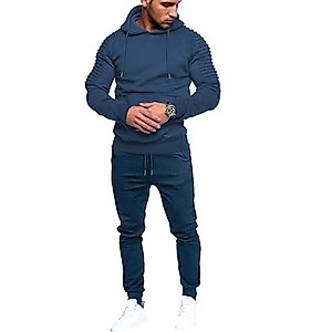 COOFANDY Men's 2 Piece Tracksuit Hoodie Sweatsuit Sets Casual Jogging Athletic Suits