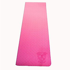 Koa Yoga Mat-Essential, Pink TPE, Latex-free, Eco-friendly, Non-toxic, Non-slip, thick mat 6' x 2' x 8mm