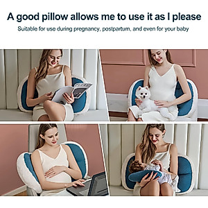 pobopobo Pregnancy Pillows for Sleeping, Faux Fur Luxury Maternity Pillow Support for Pregnant Women, Pregnancy Must Haves, Side Sleeper Pillows for Adults (Grey)