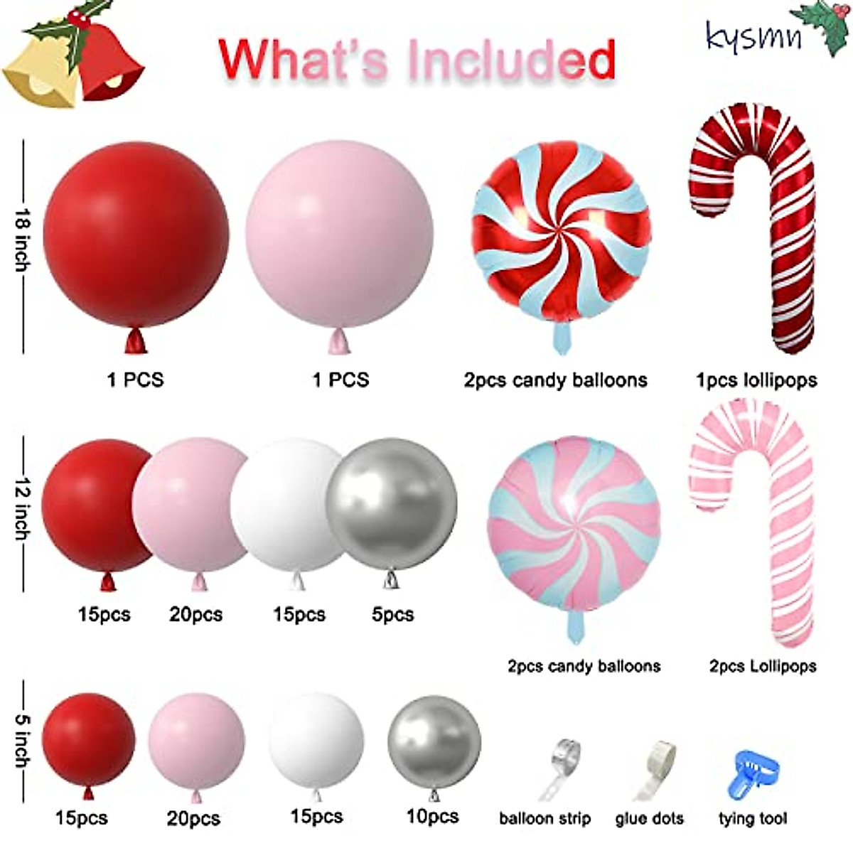 127PCS Pink and Red Balloon Garland Arch Kit DIY Valentines Day Balloons Arch Red Pink White Latex Balloons for Wedding Anniversary Women Girls Valentine’s Mother’s Day Christmas Party Decorations