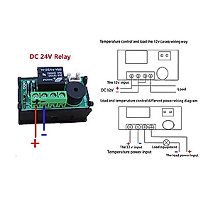 Digital Display Microcomputer Thermostat Temperature Controller Switch Temperature Sensor Microcomputer Thermostat for Air Conditioning System DC 24V