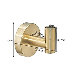 Skyscraper Stainless Steel Round Bathroom Towel Hooks Coat Hooks KB-BK-01(Gold)