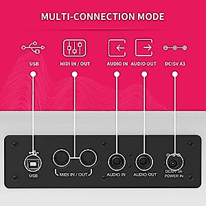 LAGRIMA LAG-900 88 Key Digital Piano Full Size Electric Keyboard w/Music Stand+Power Adapter+3-Pedal Board+Instruction Book+Headphone Jack for Beginner/Adults, White (Piano Only)