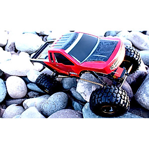 Redcat Racing Everest-10 Electric Rock Crawler with Waterproof Electronics, 2.4Ghz Radio Control (1/10 Scale), Red/Black