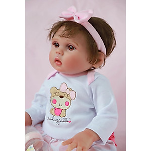 Kaydora Realistic Reborn Baby Dolls - 18 Inch Silicone Baby Girl, Real Life Dolls with Full Body Vinyl, Newborn Lifelike Weighted Doll for Ages 3+ Gift