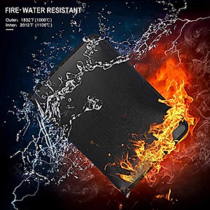 Fireproof File Folder Fireproof Fire and Water Resistant Money Document Bag with A4 Size 13 Pockets Zipper Closure Non-Itchy Silicone Coated Portable Filing Organizer Pouch(14.3" x 9.8")