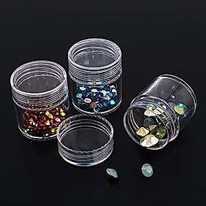 JOIKIT 5 Pack 30 Grids Diamond Painting Storage Containers with 3 PCS Label Stickers, 5D Diamond Painting Box, Bead Organizer with Lid for Nail Diamonds, Jewelry, DIY, Cosmetics