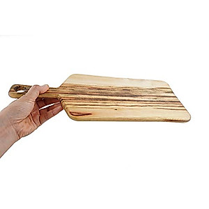 BOUMBI Fragrant Camphor Laurel Wood Cutting Board with Handle(15.7x6.3x0.55 inches paddle)