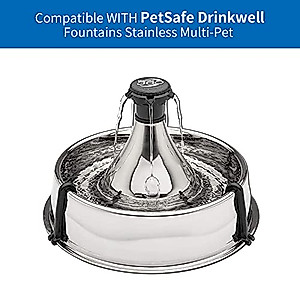 MyfatBOSS Premium Charcoal Filters, Pet Water Filter and Foam Pre-Filters Replacement for Petsafe Drinkwell Stianless Steel 360 Fountain, Dog and Cat Pet Fountain Filters, 10 + 5 Packs