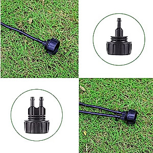 Irrigation Hose Kit, 80 Feet 1/4 Inch Drip Line Irrigation Hose, with a Variety of Drip Irrigation Barbed Fittings，Suitable for Garden Irrigation System (1/4 Hose Standard kit)