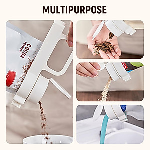 Food Bag Sealing Clip with Pour Spout, Plastic Bag Sealing Clip Food Bag Clips with Pour Spouts, Food Storage Bag Clip Suitable for Snacks Seasoning Flour Liquid, Food Freshness Clips (3)