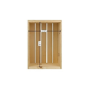 Good Wood by Leisure Arts Wooden Crate, Wood Crate Unfinished, Crates for Display, Crates for Storage, Wooden Unfinished, 18" X 12.5" X 9.5"